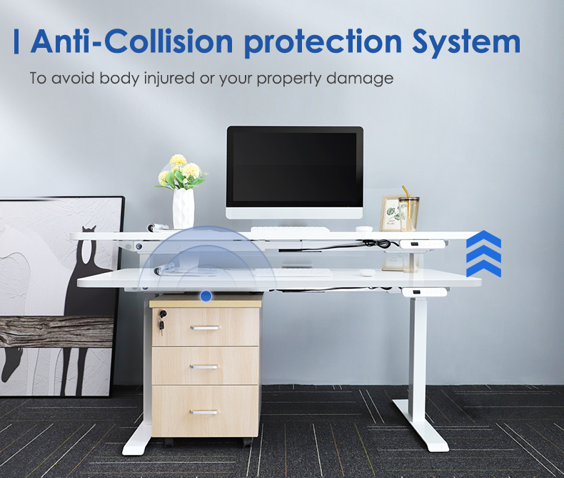 Mobile Height Adjustable Table Pneumatic Desk With Wheels Gas Spring ...