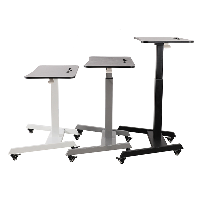 Square Tube Gas Spring Desk Sit And Standing Up Computer Lift Desk ...